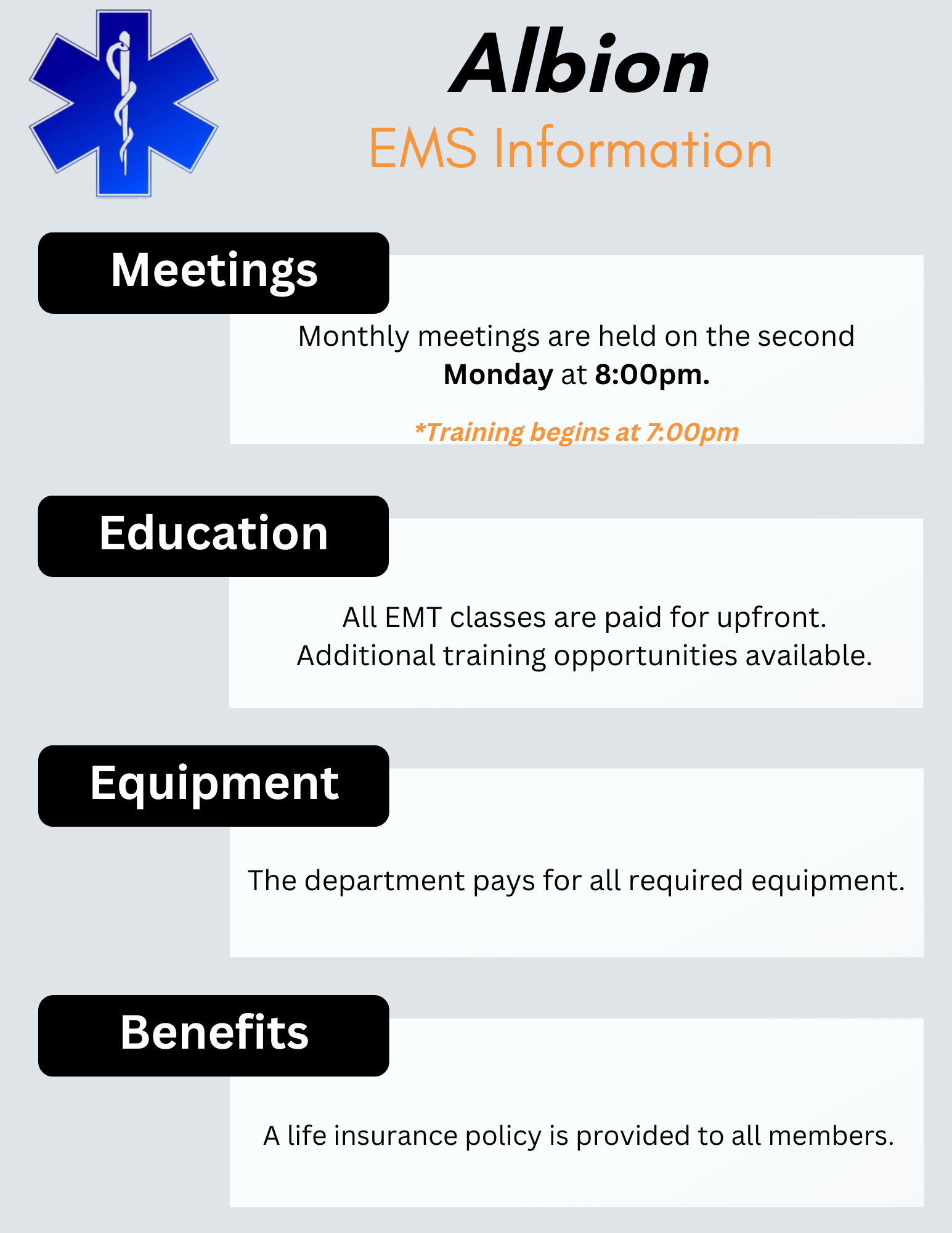 Volunteer EMT Information - Boone County Development Agency